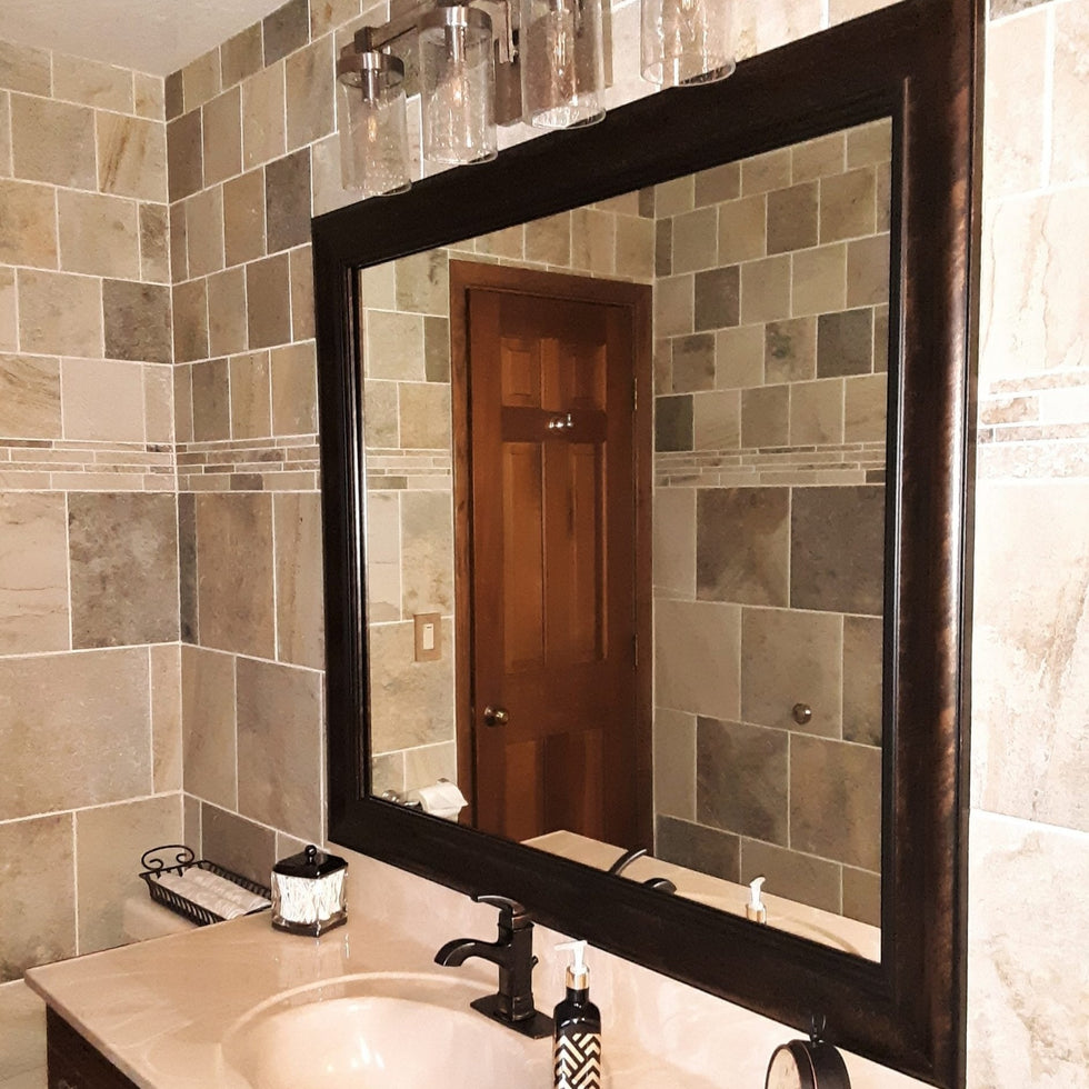 Camden Reverse | Venetian Bronze Finish | Mirror Frame Kit | Self ...